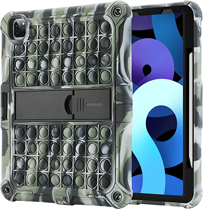 Shock & Drop Resistant Pop It Apple Fidget Sensory iPad Case with adju ...