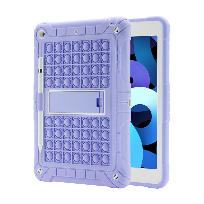 Shock & Drop Resistant Pop It Apple Fidget Sensory iPad Case with adju ...
